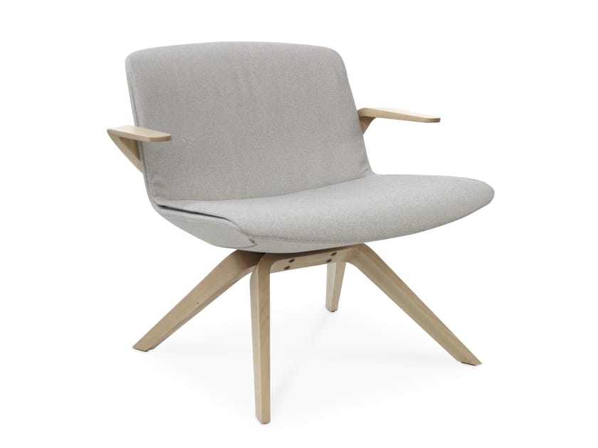MILOS LOUNGE | Easy chair with armrests By Sitland design Dorigo Design