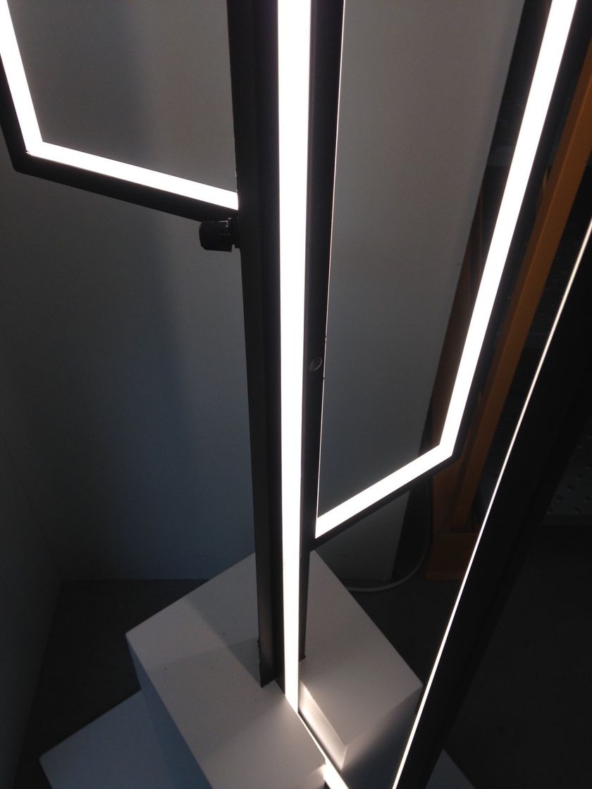 LED indirect light steel floor lamp MIRÉ VERTIGO By Cinier