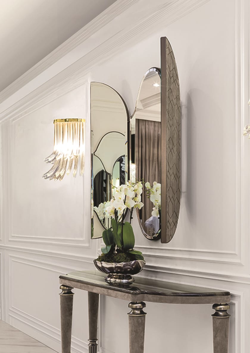 Oval wall-mounted mirror MIRAGE By Longhi design Giuseppe Iasparra