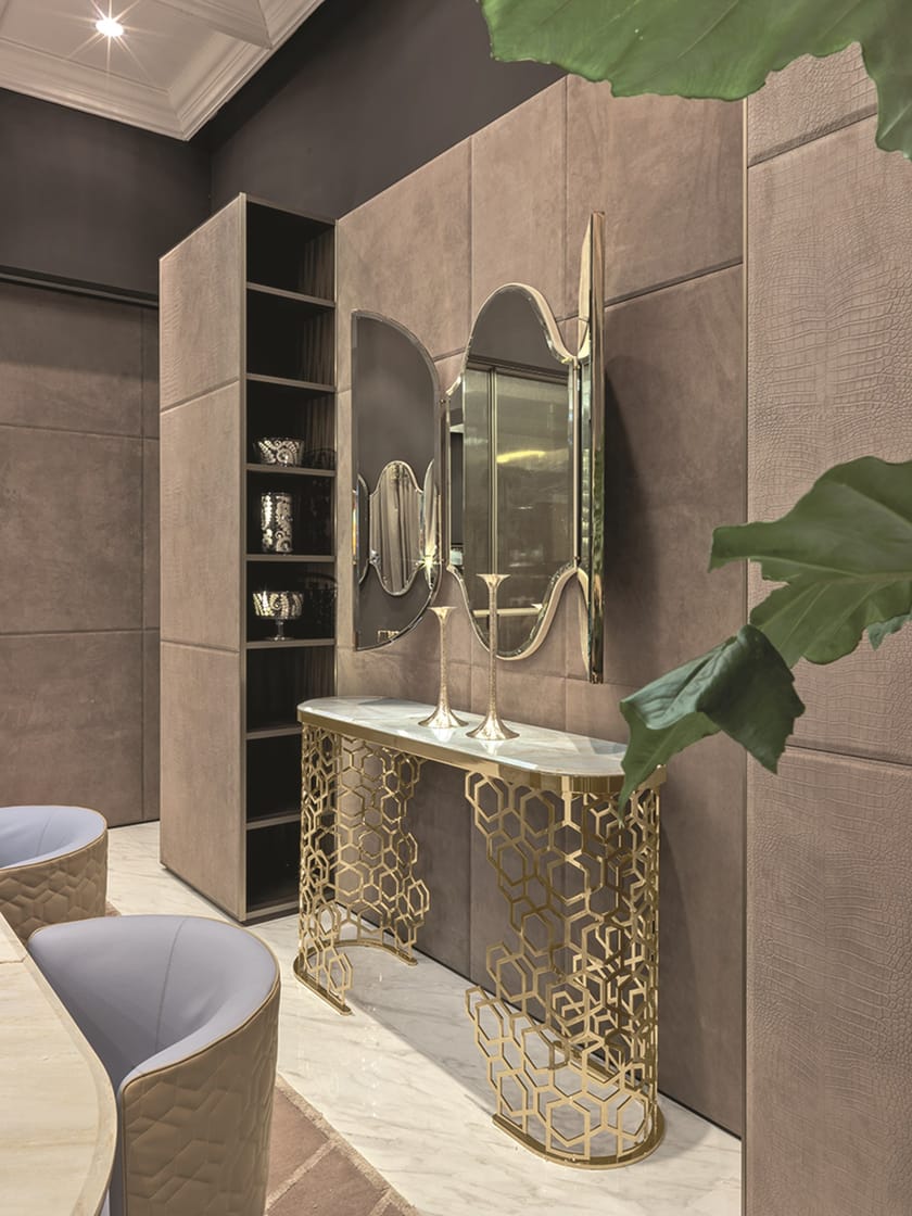 Oval wall-mounted mirror MIRAGE By Longhi design Giuseppe Iasparra