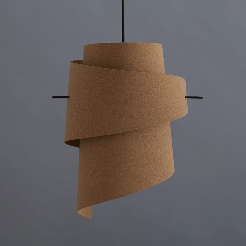 LED handmade cork pendant lamp ML01 LARGE CORK By moijn design ...