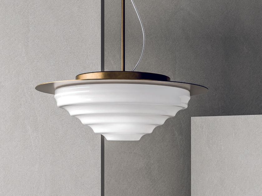 RIPPLE LED Murano glass pendant lamp By M.M. Lampadari
