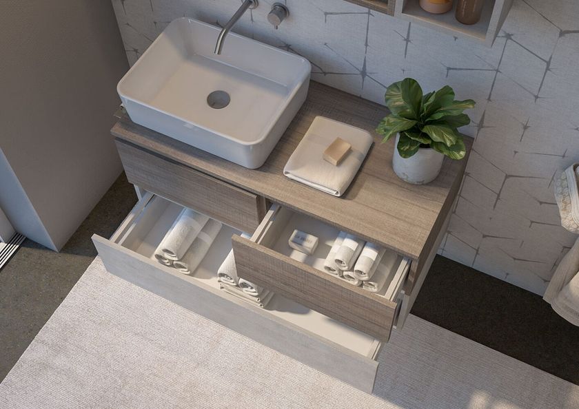 Wall-mounted vanity unit with drawers MODULAR 12 Urban Componibile ...