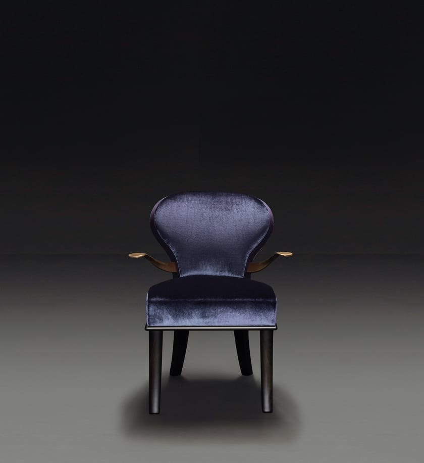 Upholstered fabric chair with armrests MOKA & ROKA By Promemoria design ...