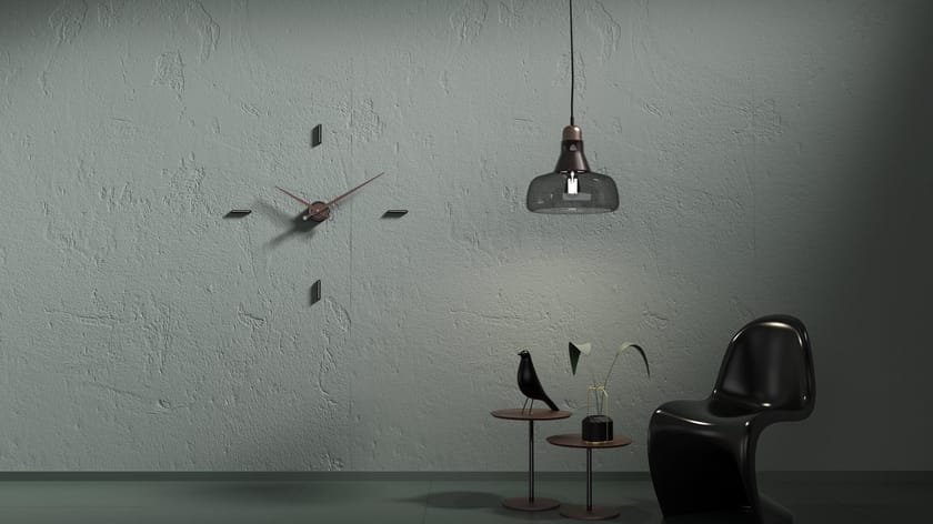 Wall-mounted metal clock MOMENTO 4 By Materium