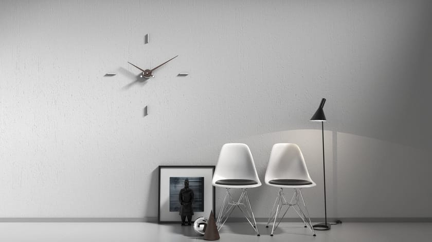 Wall-mounted metal clock MOMENTO 4 By Materium