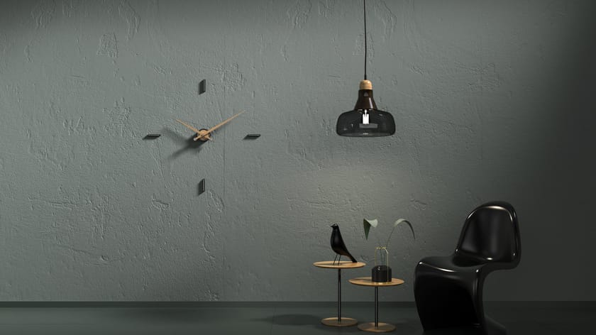 Wall-mounted metal clock MOMENTO 4 By Materium
