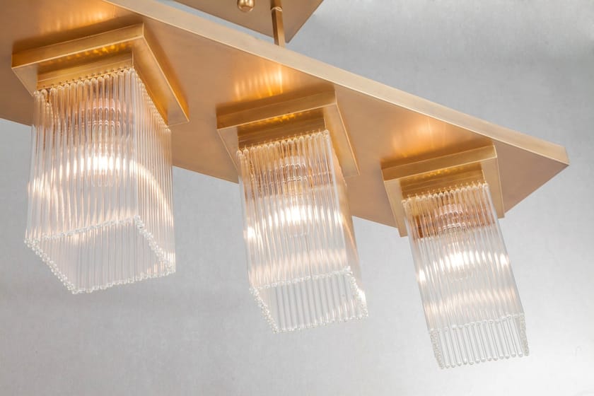 MONACO IX | Pendant lamp Pendant lamp in brass and glass By Patinas ...