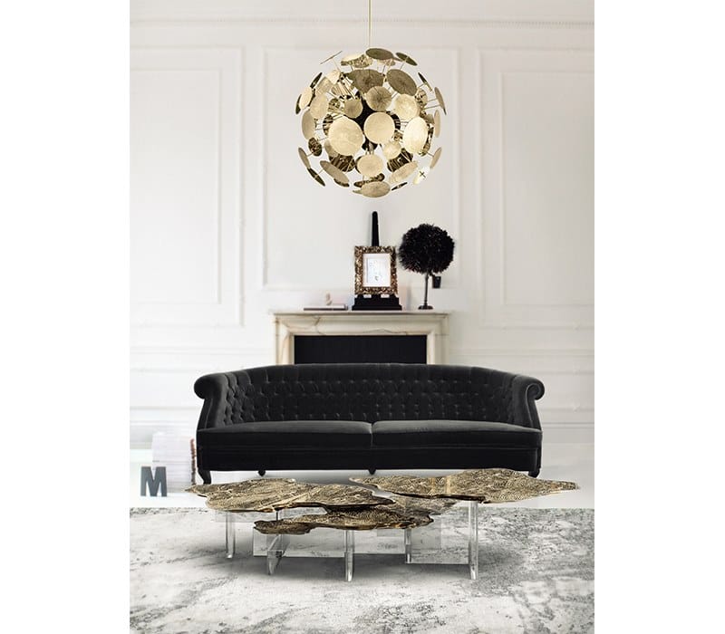 MONET | Low coffee table Low brass coffee table for living room By Boca ...