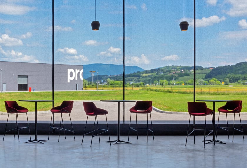 MONK Fabric barstool with footrest By prostoria | design Grupa Studio