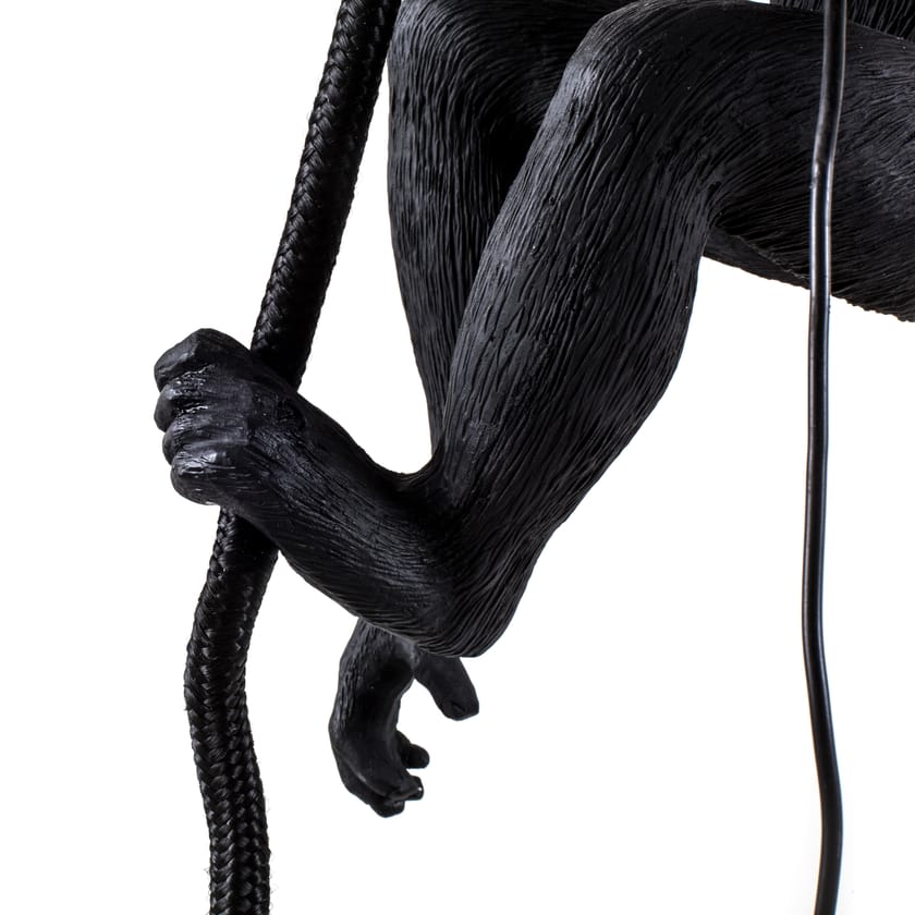 THE MONKEY LAMP BLACK CEILING Pendant lamp By Seletti | design Marcantonio