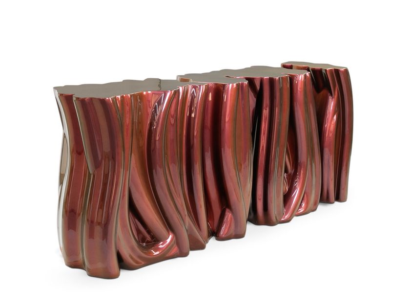 MONOCHROME CHAMELEON Contemporary style glass-fibre console table By ...