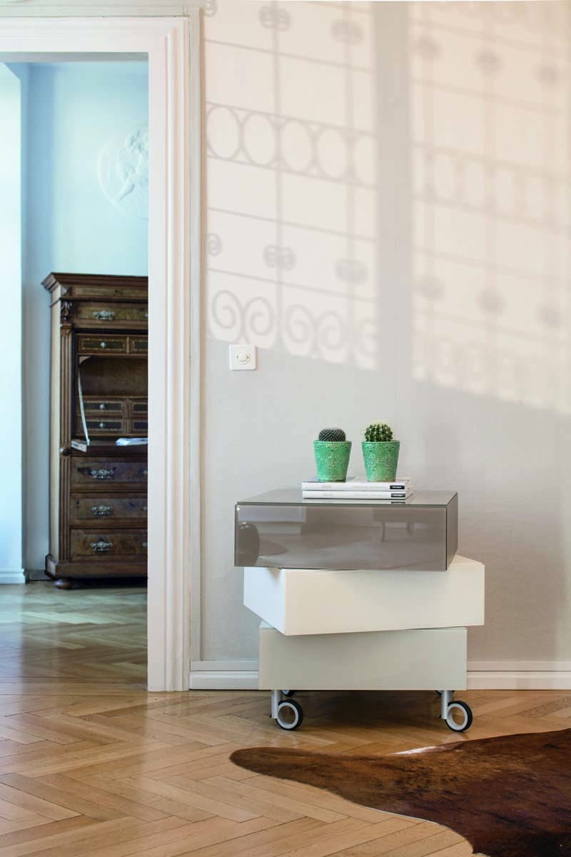 MORGANA Chest of drawers with casters By Lago | design Daniele Lago