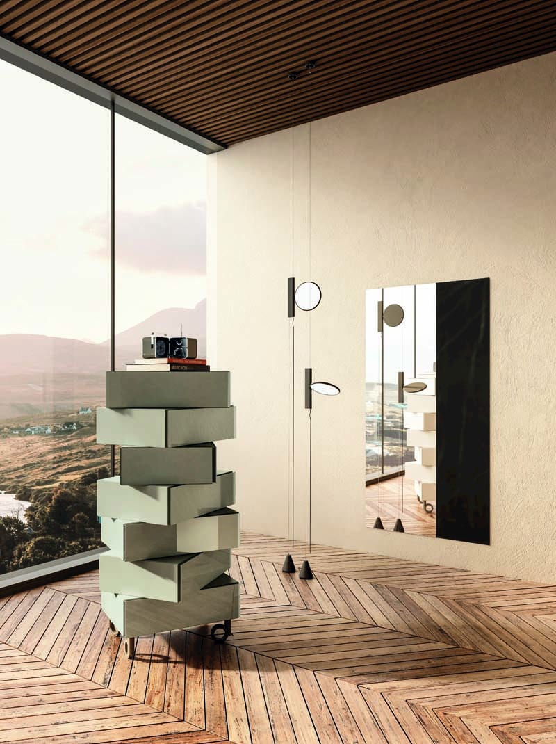 MORGANA Chest of drawers with casters By Lago | design Daniele Lago