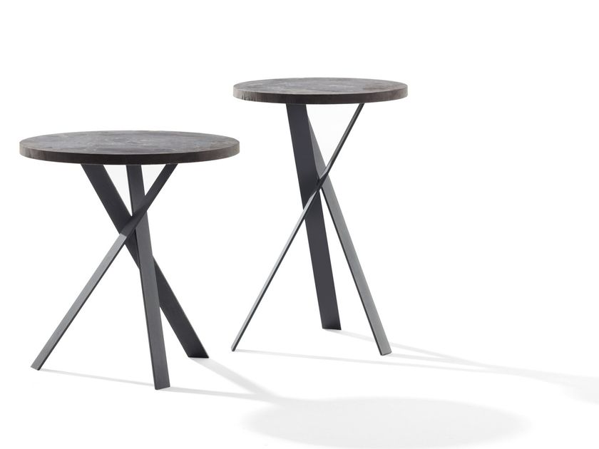 Round stone coffee table MORTIMER By Draenert design Stephan Veit