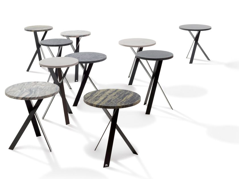Round stone coffee table MORTIMER By Draenert design Stephan Veit