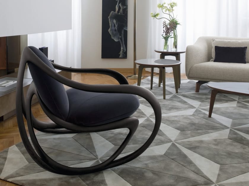 MOVE Rocking armchair By Giorgetti | design Rossella Pugliatti