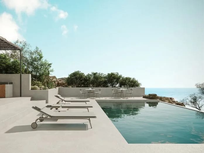 MEL Aluminum and Batyline® sun lounger sun lounger By MUSOLA