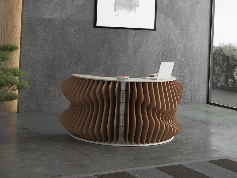 COLIN Plywood reception desk By MYWOODREAM