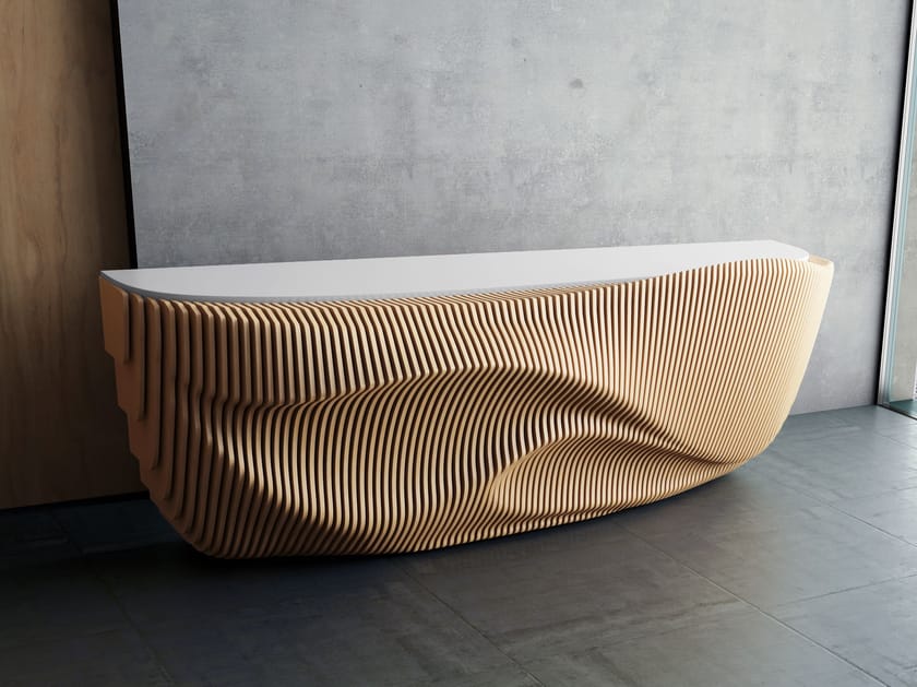 ELIZY Plywood reception desk By MYWOODREAM