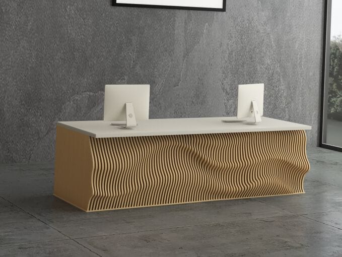 VELEMIR Plywood reception desk By MYWOODREAM