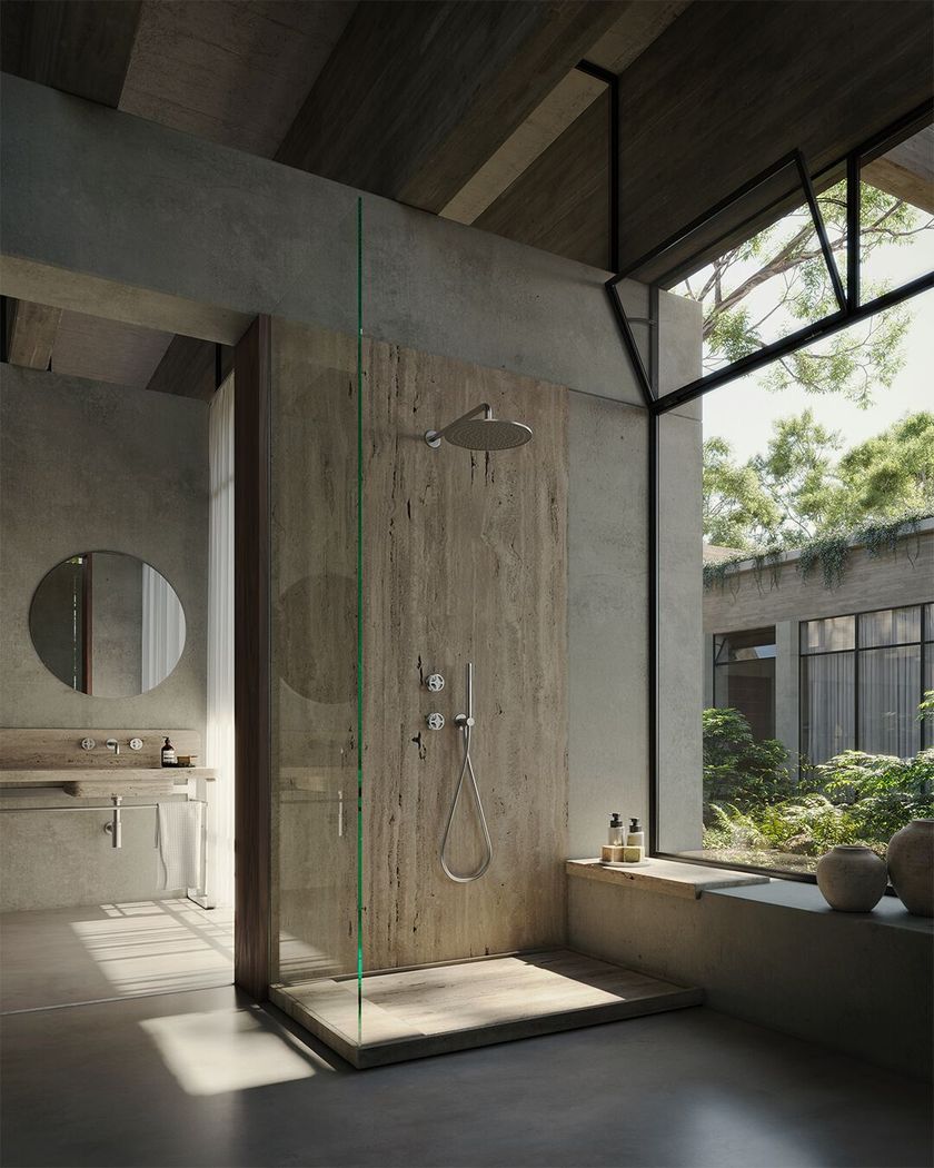 ESSAOUIRA TRAVERTINE RAISED Shower tray By Maami Home