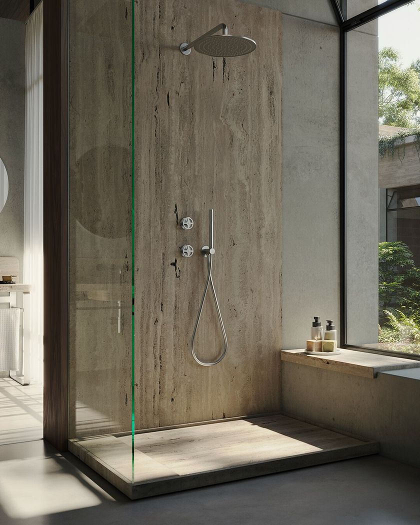 ESSAOUIRA TRAVERTINE RAISED Shower tray By Maami Home