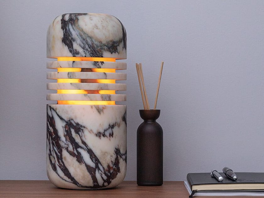 Lampada da tavolo in marmo Calacatta Viola LUMI S CALACATTA VIOLA ...