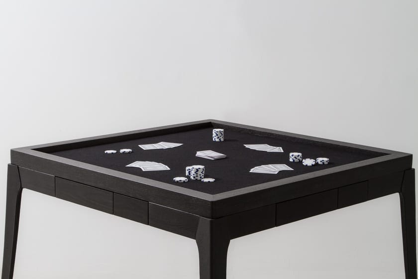 Mahjong card table Square oak game table By District Eight