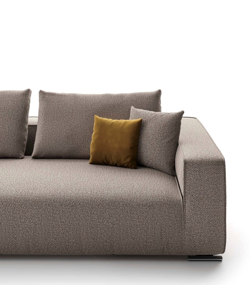 VITTORIO Sectional fabric sofa with chaise longue By Marac