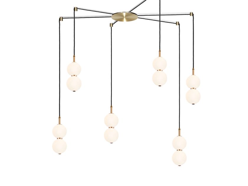 ECHO CLUSTER 6 LED brass pendant lamp By Marc Wood | design Marc Wood ...