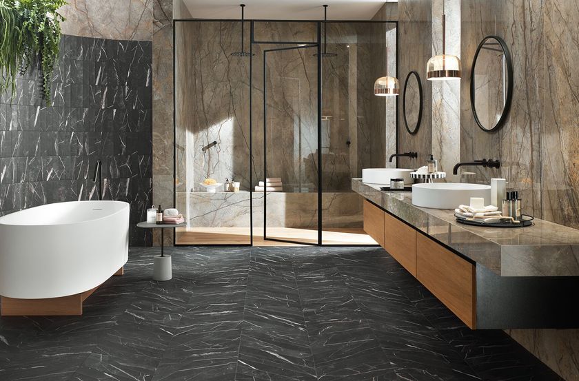 SCULTOREA CHEVRON DARK DIAMOND Wall tiles By Marca Corona