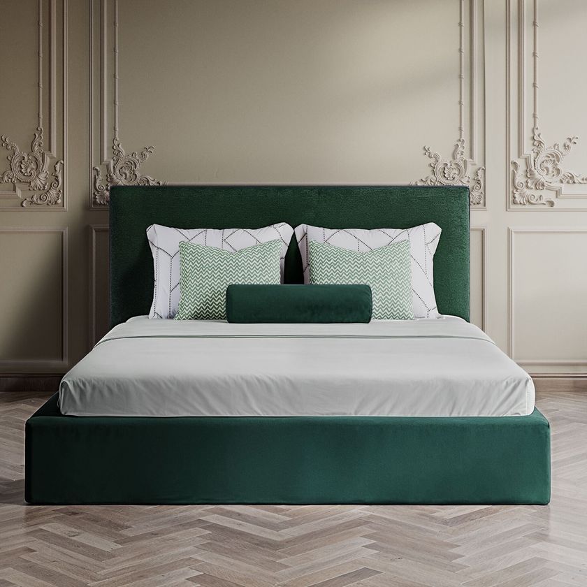 AURORA X ANITA Upholstered fabric double bed By Marianna Piccolo