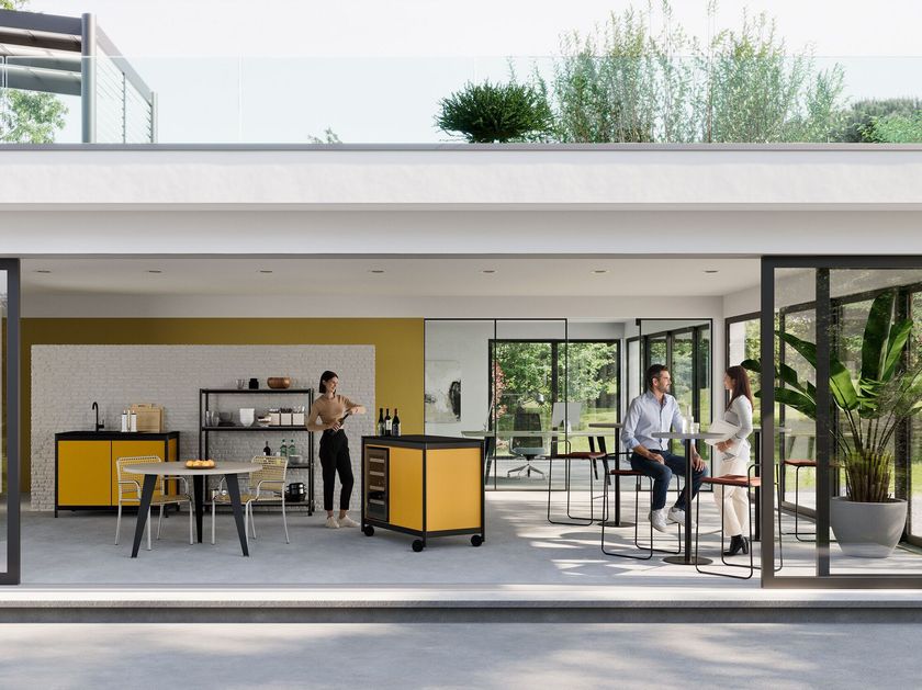 FLUIDO KITCHENETTE Kitchen unit By Martex | design Daniele Del Missier