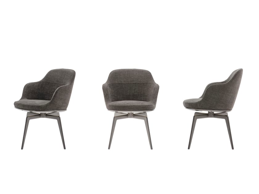 CARATOS Swivel fabric chair with armrests By Maxalto | design Antonio ...