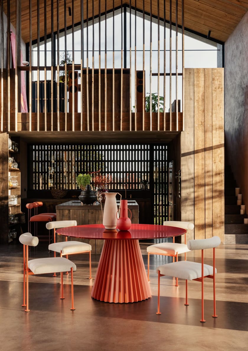 PLISSÉ ROUND Tavolo By Midj | design Paola Navone