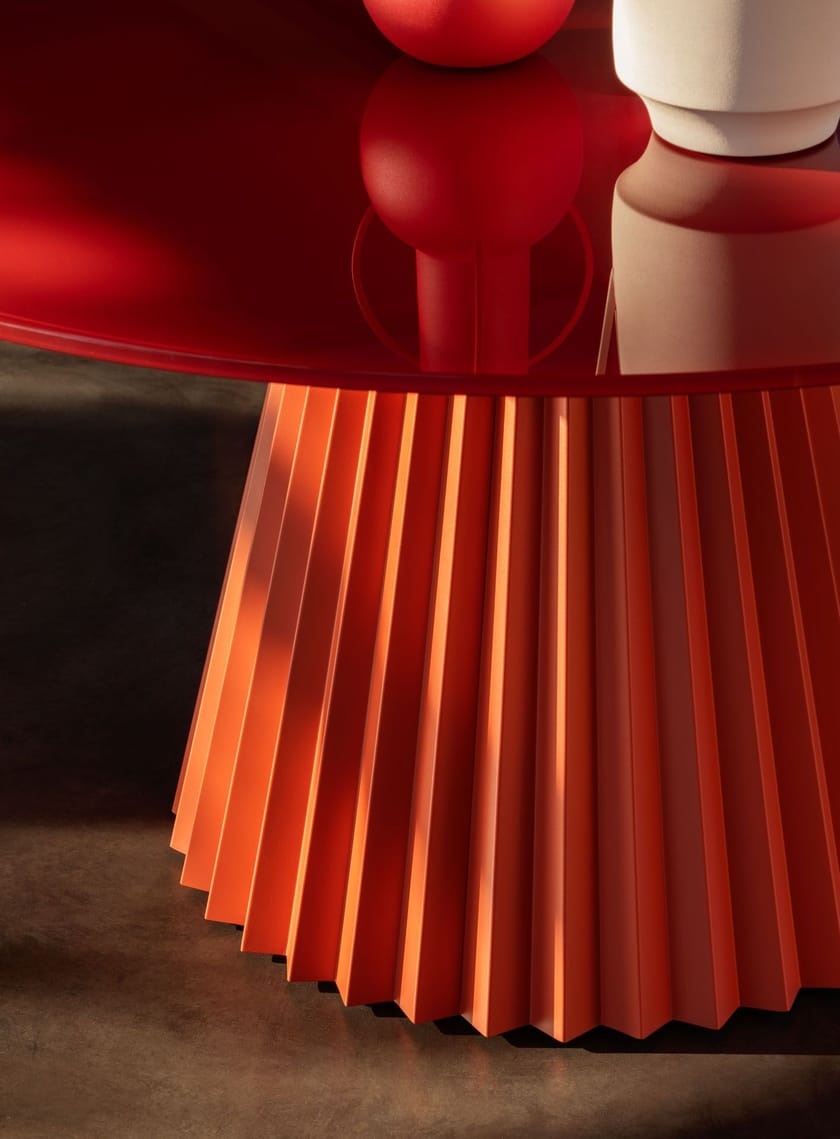 PLISSÉ ROUND Tavolo By Midj | design Paola Navone