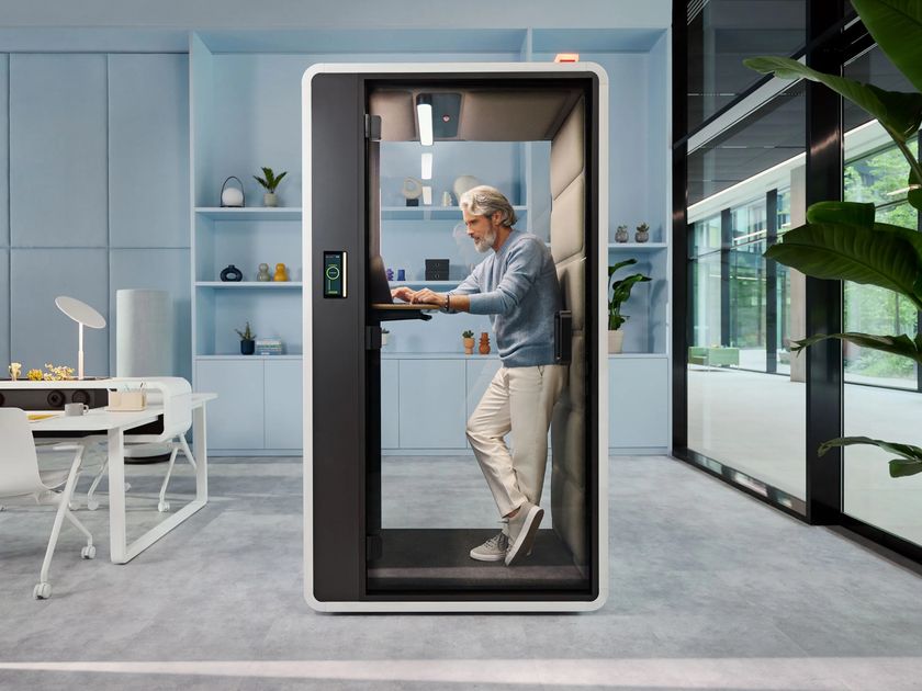 HUSHFREE.S Acoustic office booth with built-in lights By Mikomax Smart ...