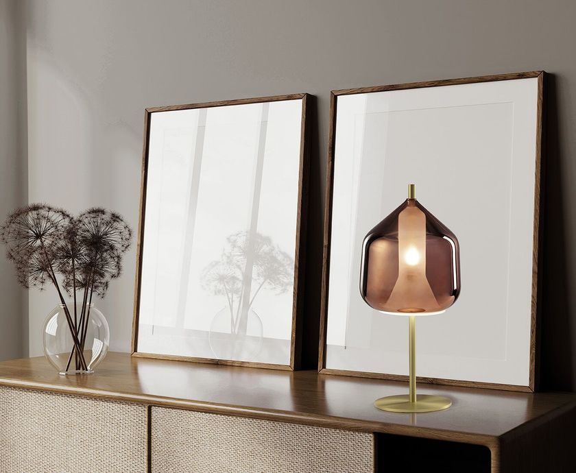 X-RAY Borosilicate glass table lamp By Miloox | design Davide Negri