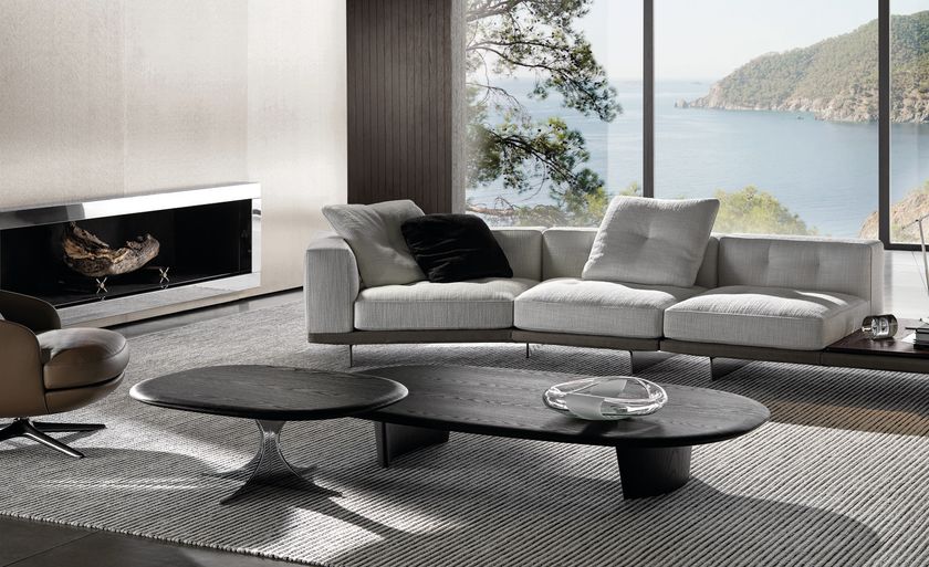 ANISH WOOD Oval ash coffee table By Minotti