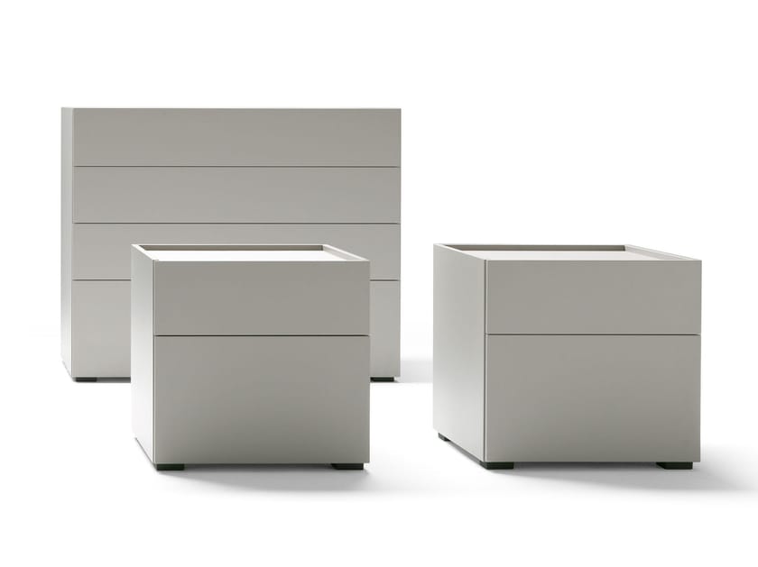 CUBE Rectangular wooden bedside table By MisuraEmme