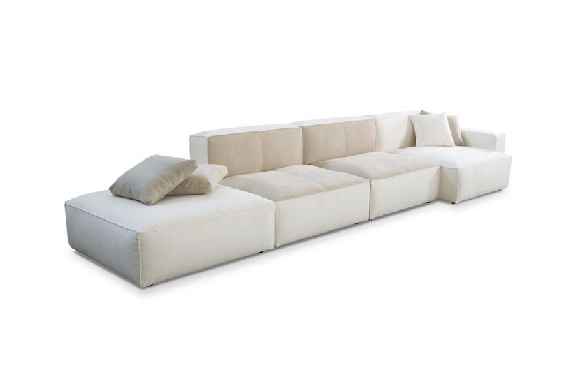 STONE Modular linen and nabuk sofa By MitoHome
