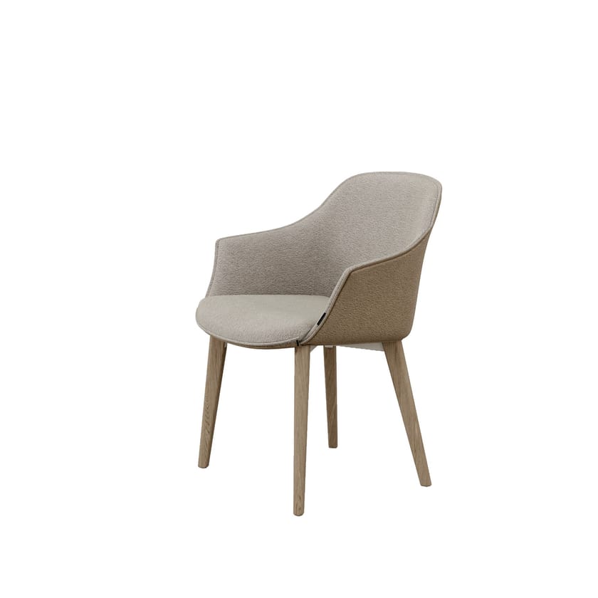 KEDUA Cadeira estofada de tecido com braços By Mobliberica | design ...