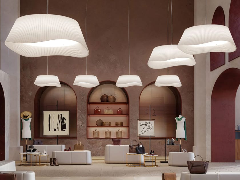 COCÒ DEMI LED fabric pendant lamp By Modo Luce