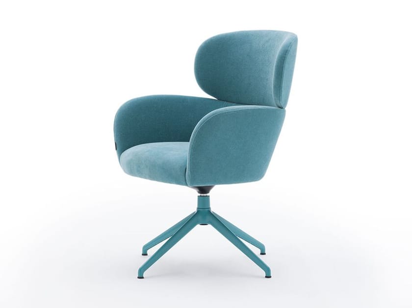 SOFIA 5635 Poltroncina su trespolo girevole con braccioli By Montbel