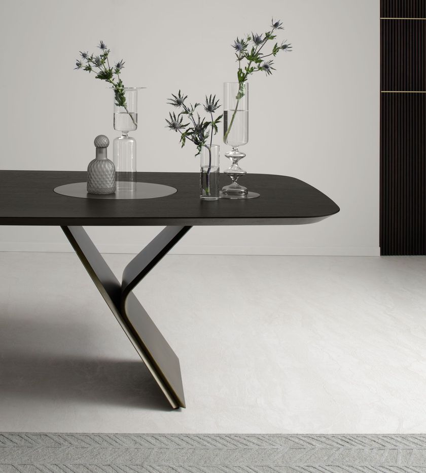 METAVERSO MDF dining table with Lazy Susan By Morica Design