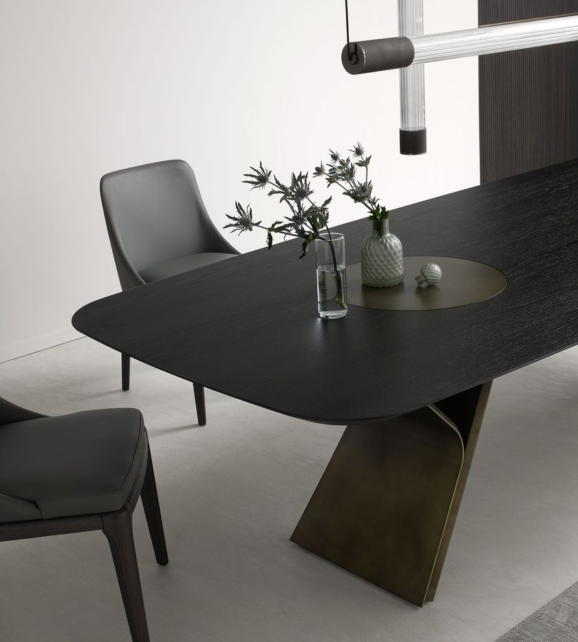 METAVERSO MDF dining table with Lazy Susan By Morica Design