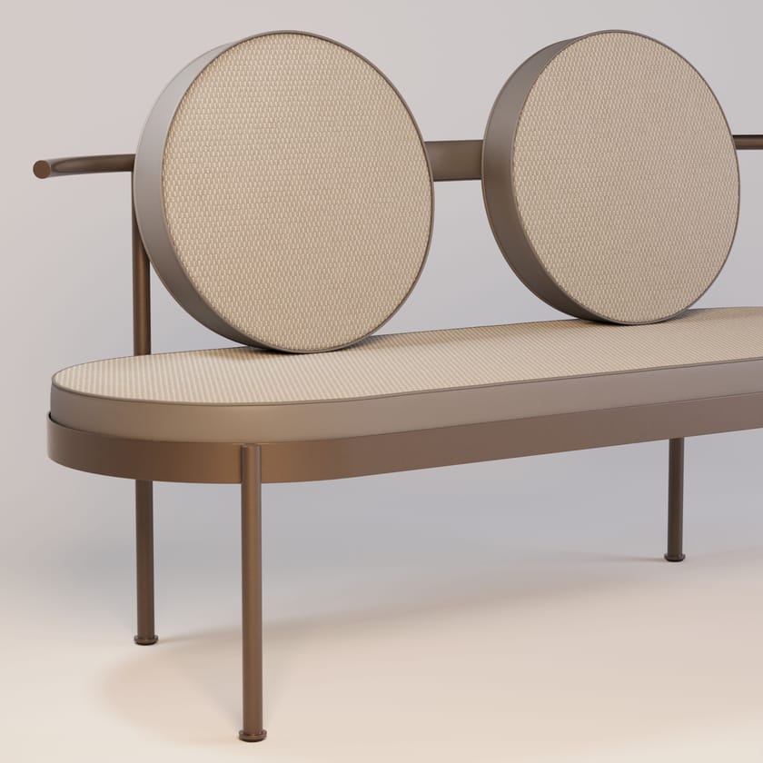 TRACE Acrylic garden bench with back By Myface