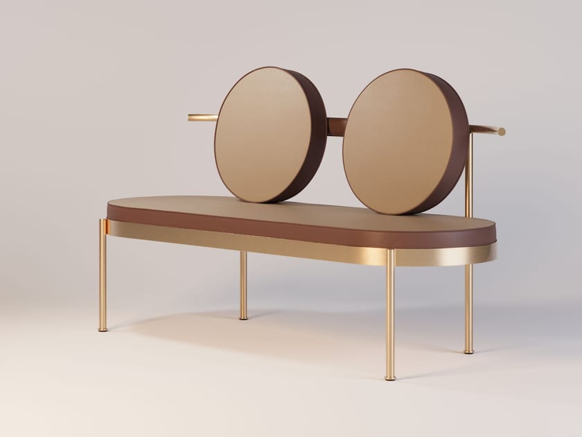 TRACE Acrylic garden bench with back By Myface