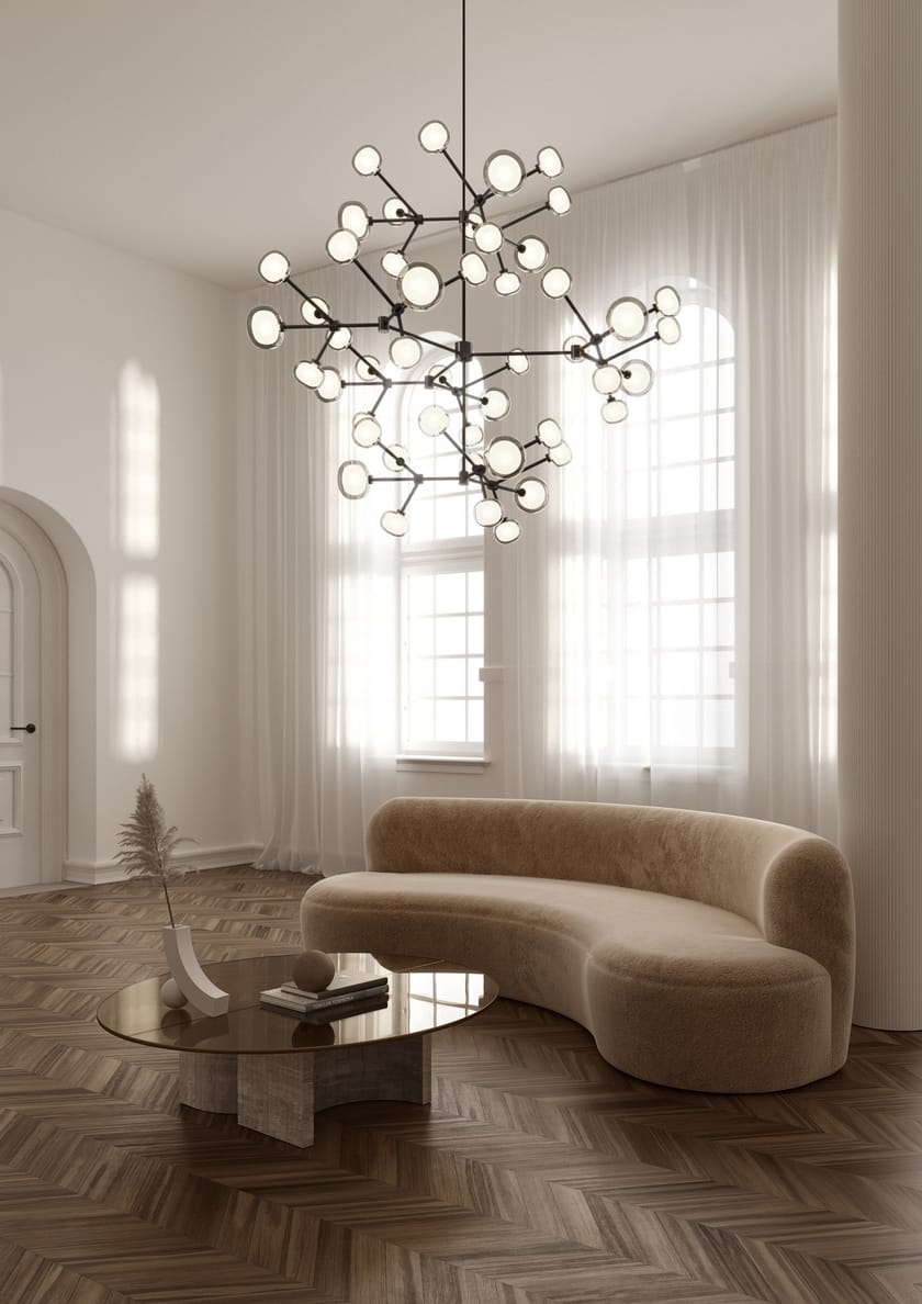 NABILA Metal chandelier By Tooy | design Corrado Dotti